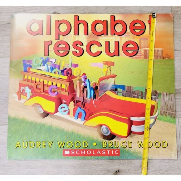 Toys | 207 Alphabet Rescue Audrey Bruce Wood Jumbo Big Kids Story Book ...